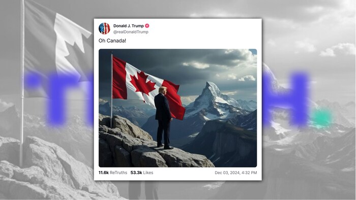 Menaces d’annexion de Trump : de rire jaune à peur bleue | Radio-Canada
