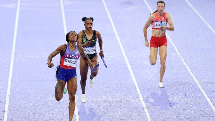 Les Canadiennes prennent le 6e rang du relais 4 x 100 m - Jeux ...