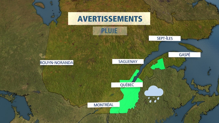 De la pluie en abondance dans la grande région de Québec | Radio-Canada