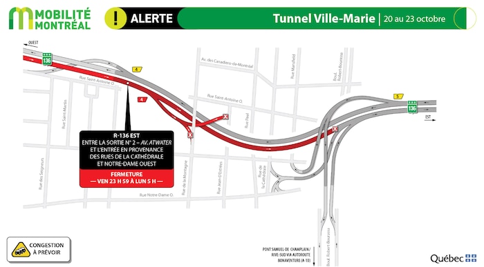 L’échangeur Turcot et l’autoroute Ville-Marie à éviter cette fin de semaine | Radio-Canada