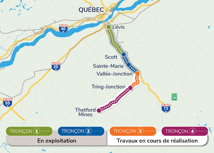L’amiante retarde la réhabilitation du train entre Lévis et Thetford ...
