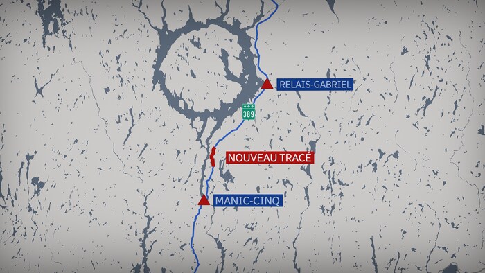 La route 389 sera moins sinueuse en 2019 | Radio-Canada