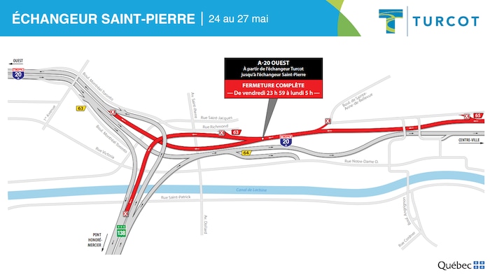 L échangeur Turcot De Nouveau à éviter Ce Week End Radio Canada