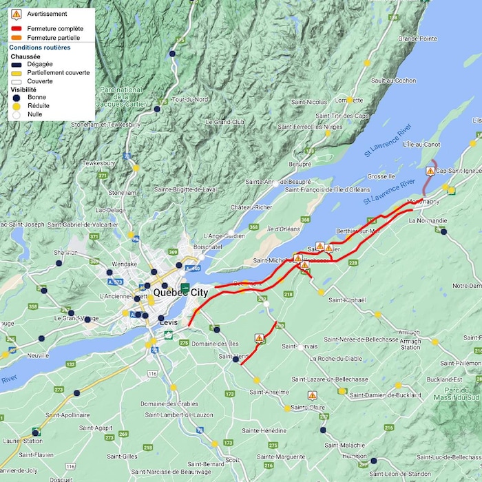 Tempête : l’autoroute 20 à Lévis de nouveau rouverte à la circulation ...