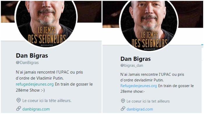 Arnaque : un faux compte Twitter utilise l'identité de Dan Bigras pour ...