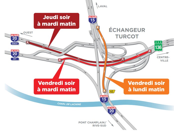 Perturbations majeures dans l’échangeur Turcot | Radio-Canada