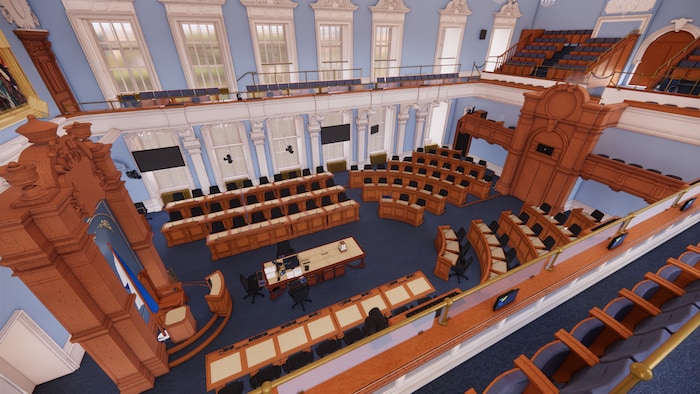 Du bleu au rouge : l’Assemblée nationale change de salon | Radio-Canada