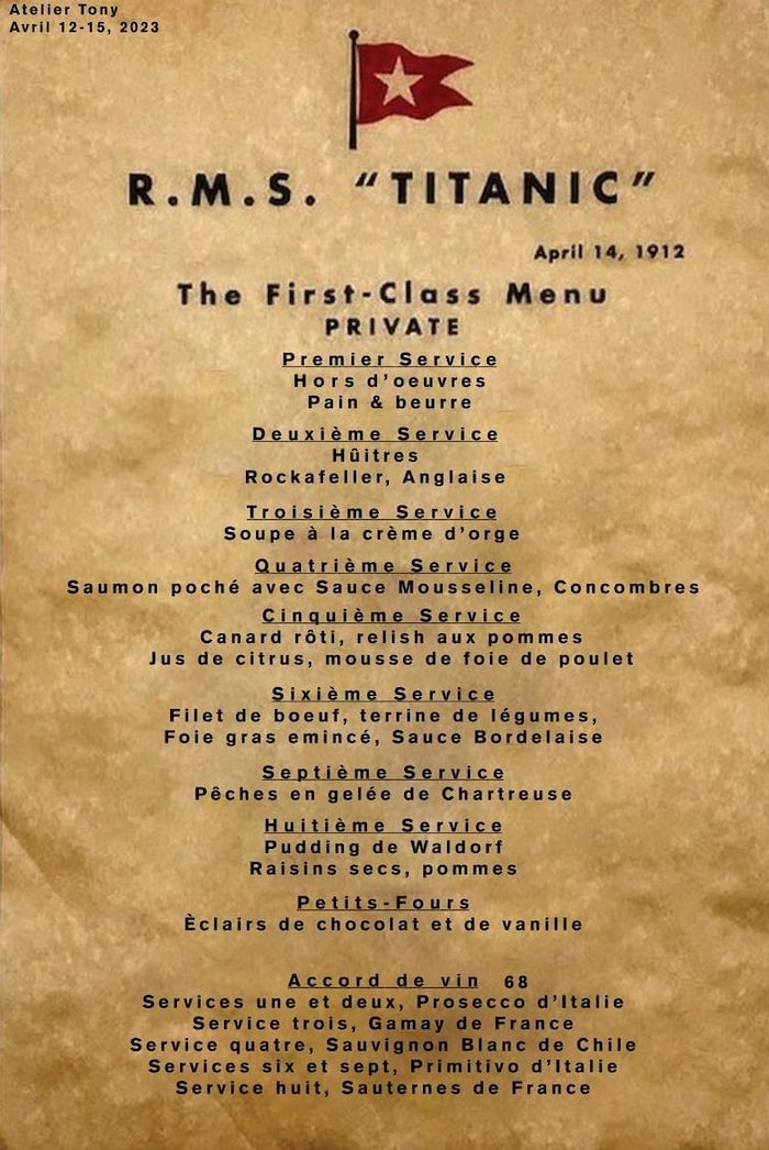 Un restaurant de Dieppe propose de souper comme sur le Titanic | Radio ...