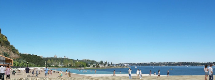 Une plage urbaine pour la promenade Samuel-De Champlain | Radio-Canada