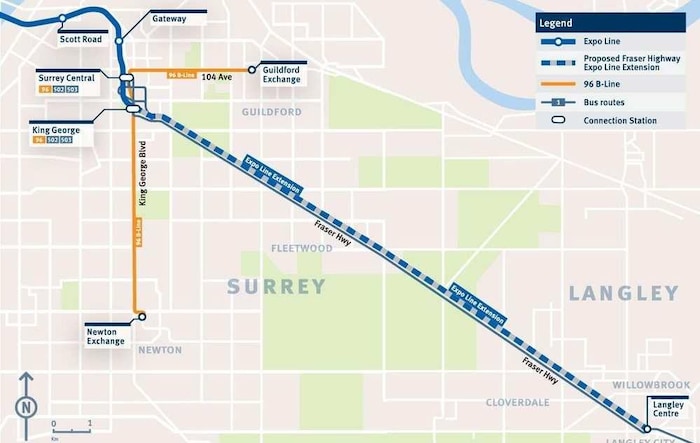 Du nouveau dans le projet de SkyTrain entre Surrey et Langley | Radio ...