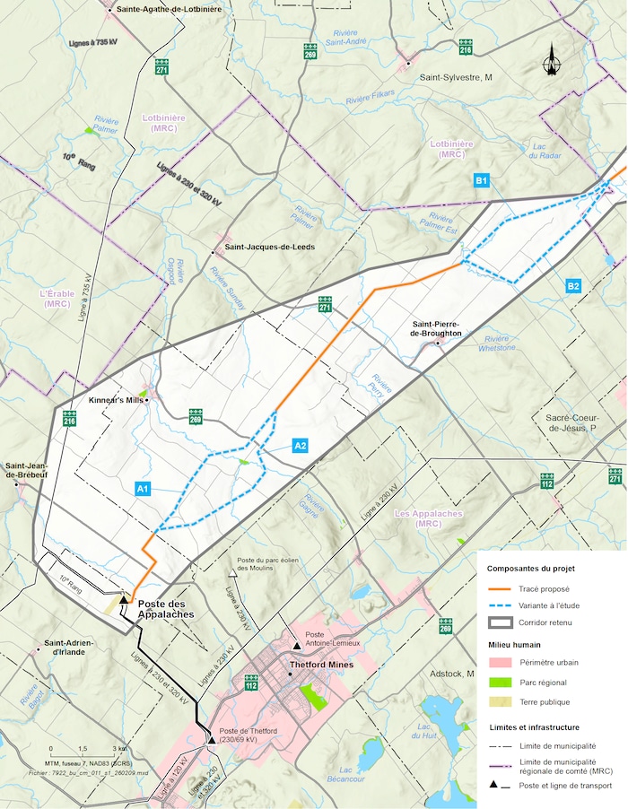 Ligne à haute tension : Hydro-Québec devra s’entendre avec au moins 25 ...