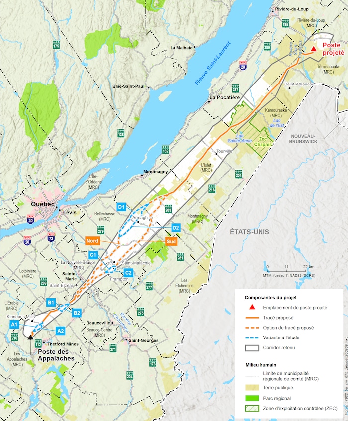 Ligne à haute tension : Hydro-Québec devra s’entendre avec au moins 25 ...