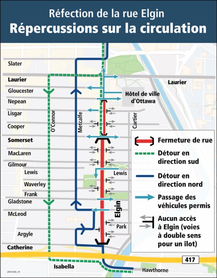La rue Elgin dorénavant fermée à la circulation | Radio-Canada