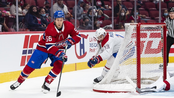 Cole Caufield absent lors du match intraéquipe du Canadien | Radio-Canada