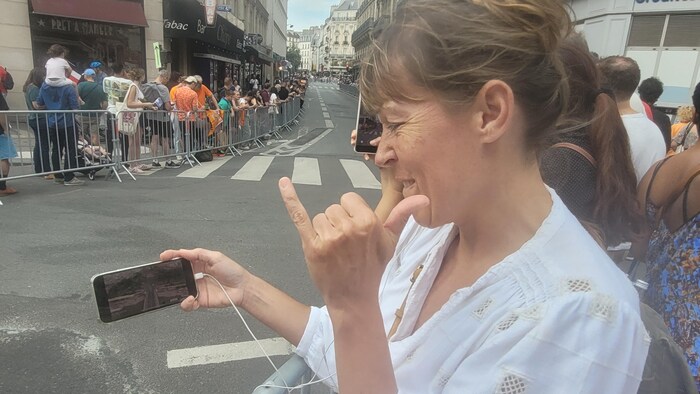La course cycliste vue par Karine la Parisienne | Radio-Canada