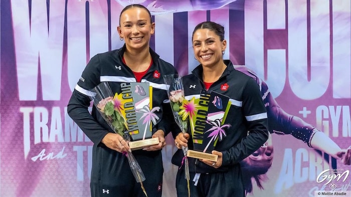 Trampoline : Méthot et Milette en or en France | Radio-Canada