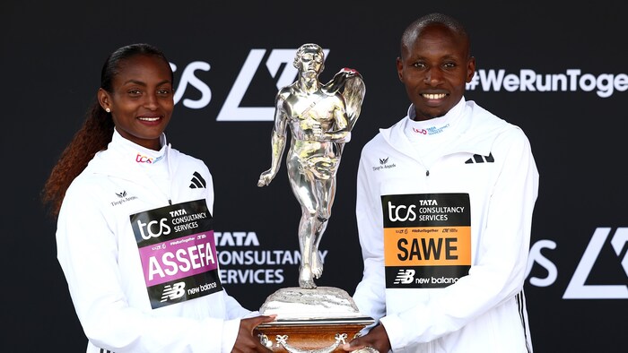 Tigst Assefa et Sabastian Sawe triomphent au marathon de Londres ...