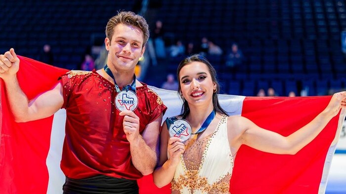Lia Pereira et Trennt Michaud en argent à Skate America | Radio-Canada