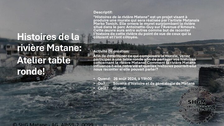 L’histoire de la rivière Matane revisitée dans une murale | OHdio ...