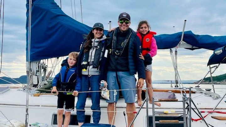 La famille Masson en voilier sur le Saint-Laurent