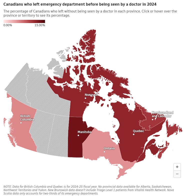 Roughly 500,000 Canadians left ERs before seeing a doctor last year ...