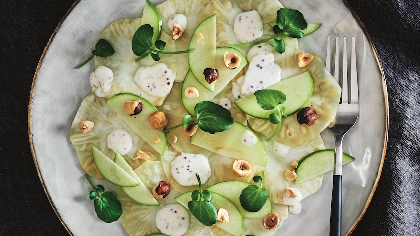 Salade de céleri-rave rôti à la pomme | Mordu