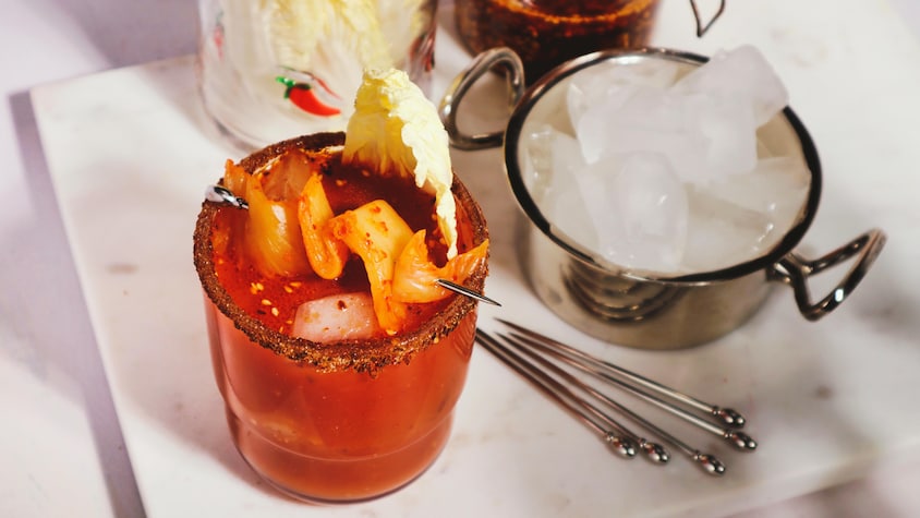 Bloody Mary sans alcool au kimchi et au chili crisp | Mordu