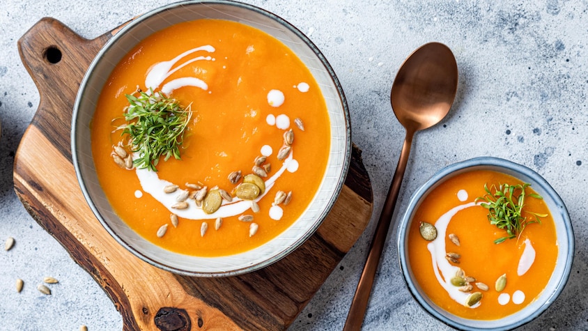 Potage de courge musquée au cari rouge | Mordu