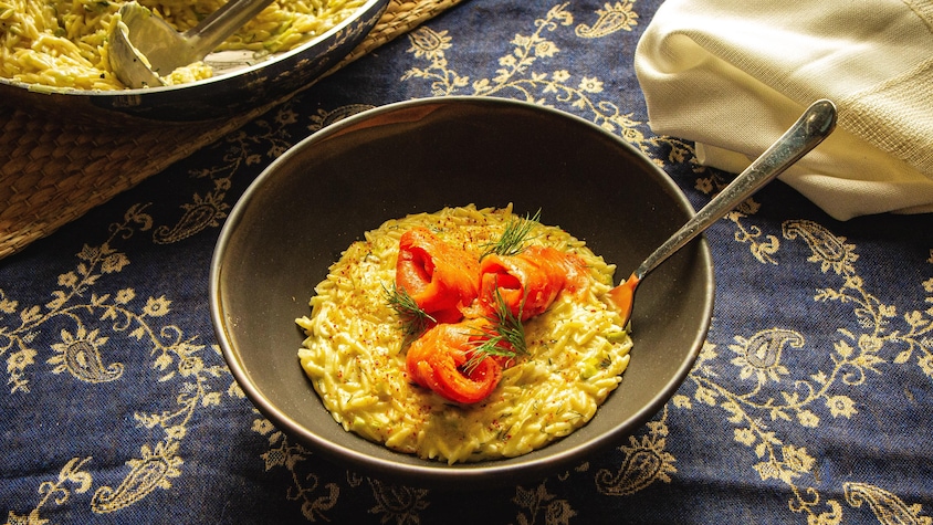 Orzotto et saumon fumé | Mordu