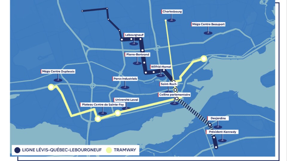 Le PQ propose un train léger entre Québec et Lévis | Élections Québec ...