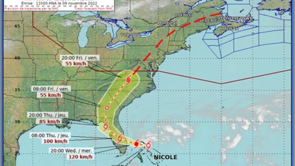 L’Est-du-Québec recevra les restes de la tempête Nicole | Radio-Canada.ca