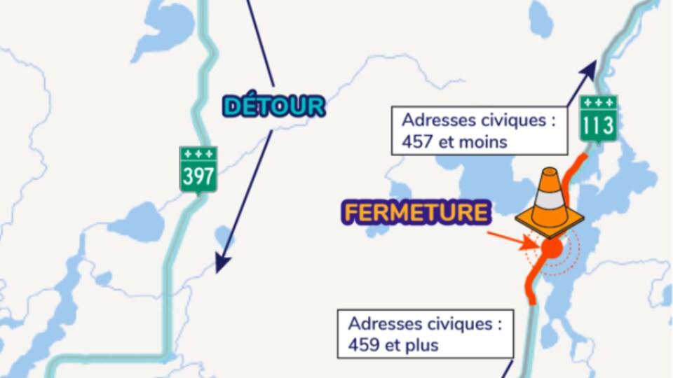 Les détails sur les travaux de la route 113 | Radio-Canada.ca