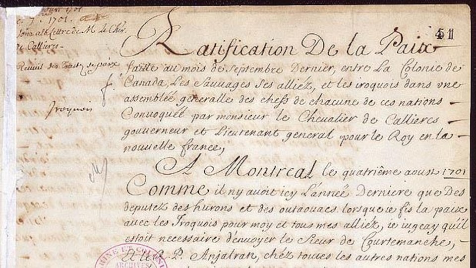 La Grande Paix de Montréal, un tournant dans les relations franco ...