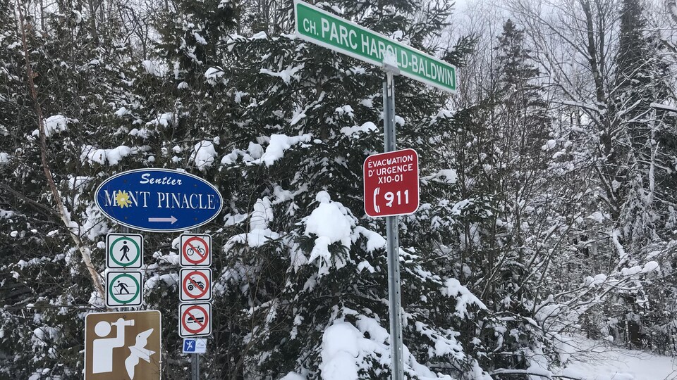 Le Mont Pinacle ouvert en hiver : Annick Antaya, du parc Harold F. Baldwin