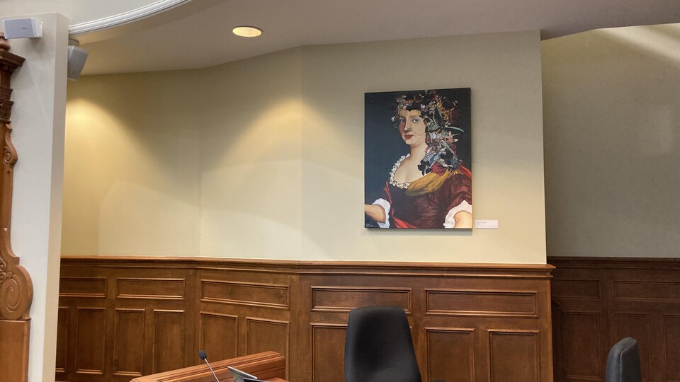 Une œuvre d'Adèle Blais à l'hôtel de ville de Sherbrooke