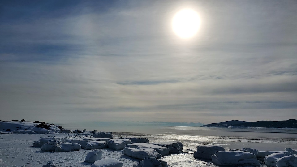 L’épaisseur des glaces dans la baie de Sept-Îles