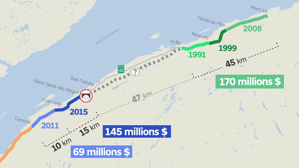 Le prolongement de l’autoroute 20, une saga truffée de détours | Radio ...