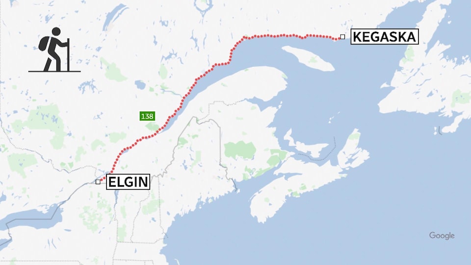 Parcourir la route 138 à la marche en 33 jours | Radio-Canada.ca