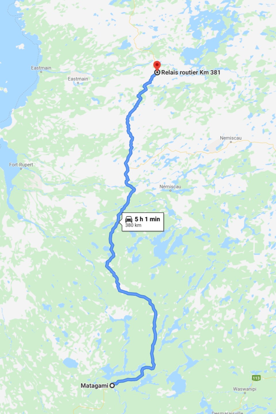 4,8 M$ pour l'amélioration du relais 381 sur la route de la Baie-James ...