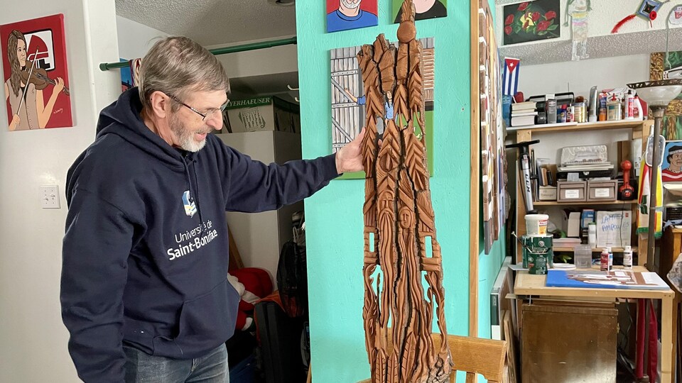 Marc Beaudry raconte le Voyageur avec des toiles et des couleurs | Radio-Canada.ca