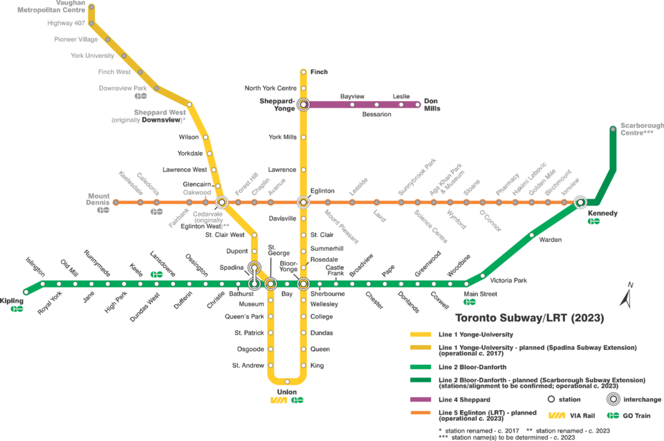 Plus de 100 ans d'histoire pour le métro de Toronto | Radio-Canada.ca