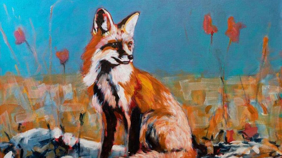 L’artiste GUZZZ inspiré par le renard des Îles-de-la-Madeleine