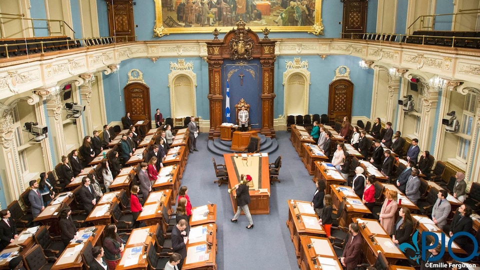 Des jeunes parlementaires à l'Assemblée nationale