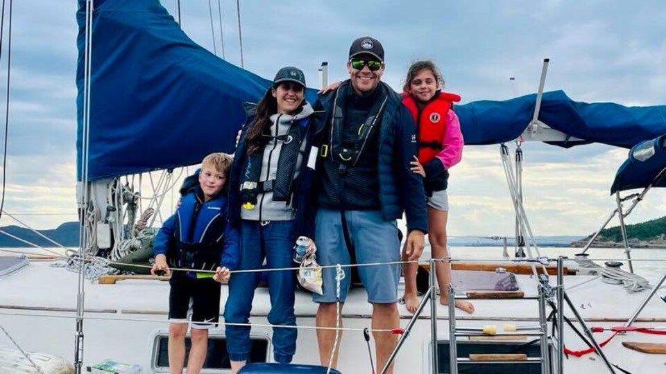La famille Masson en voilier sur le Saint-Laurent