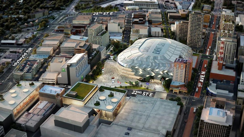Le nouvel emplacement pour l'aréna de Saskatoon maintenant connu
