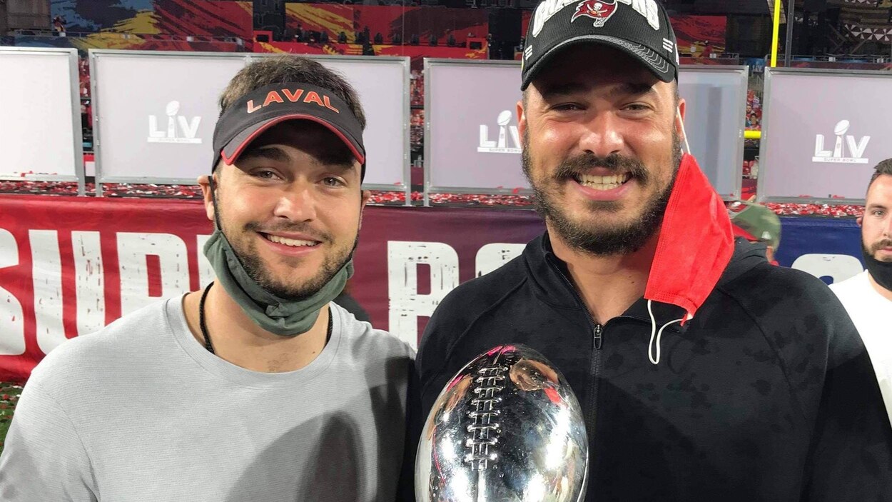 Adam Auclair sous les confettis du Super Bowl avec Antony | Radio-Canada