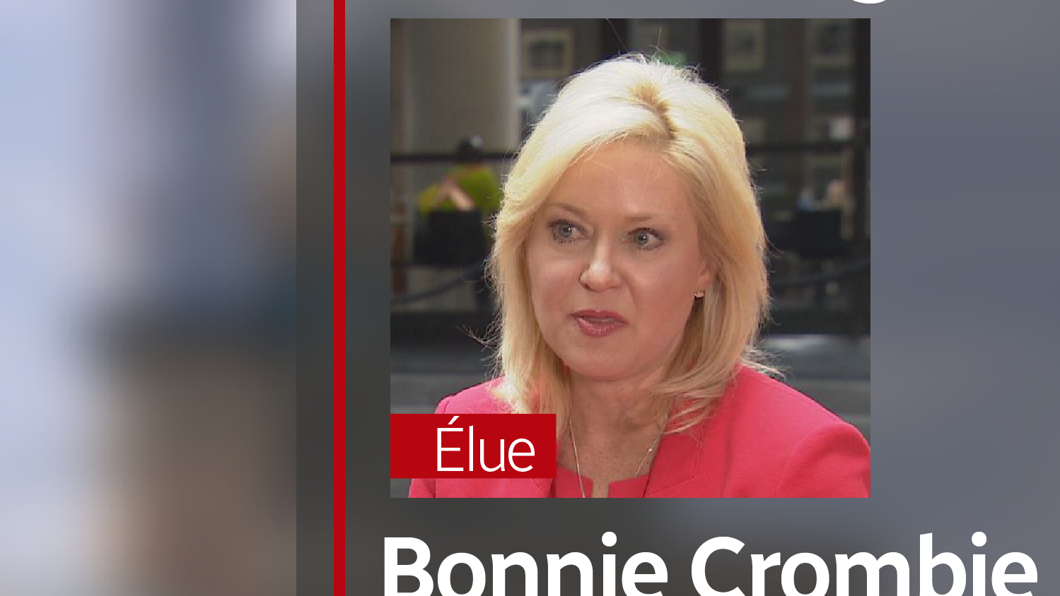 La mairesse Bonnie Crombie réélue à Mississauga | Radio-Canada La mairesse Bonnie Crombie réélue à Mississauga | Radio-Canada