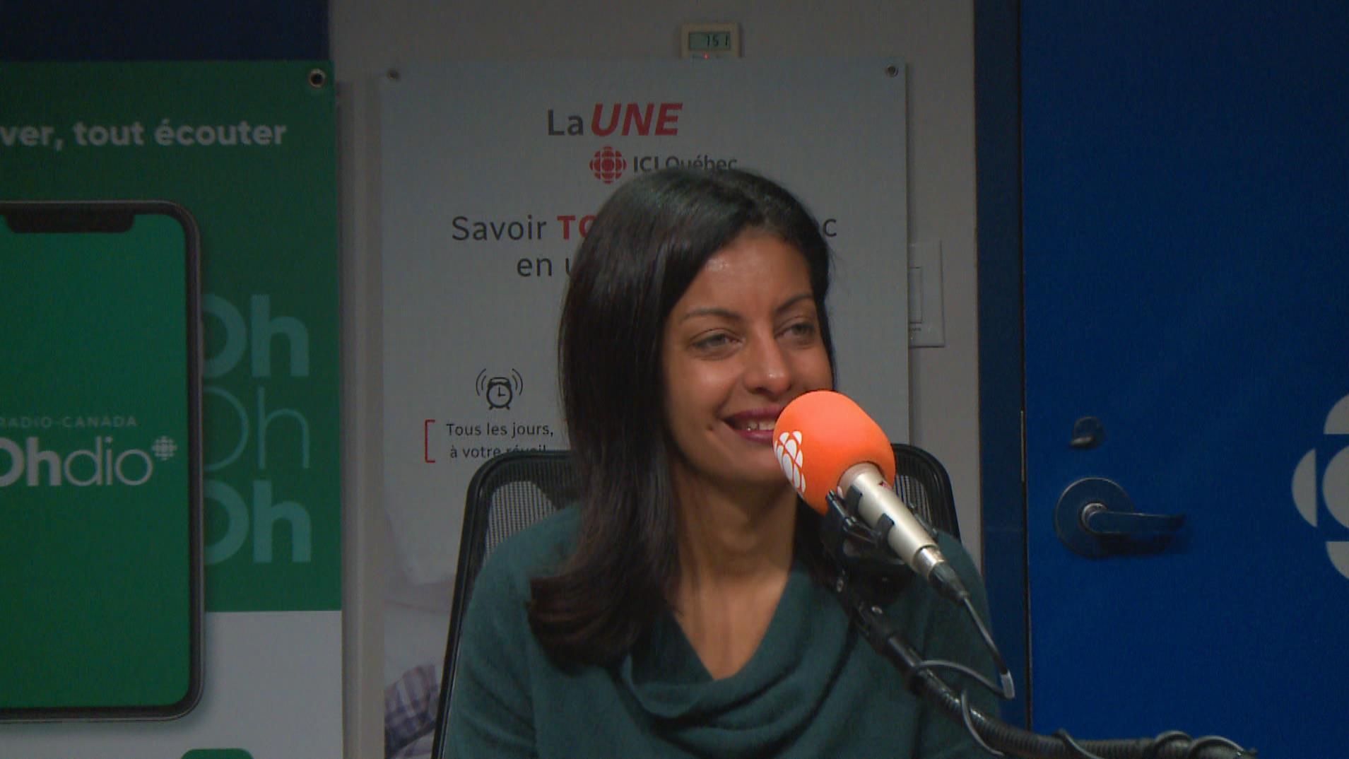 La cheffe du Parti libéral du Québec, Dominique Anglade | OHdio | Radio ...