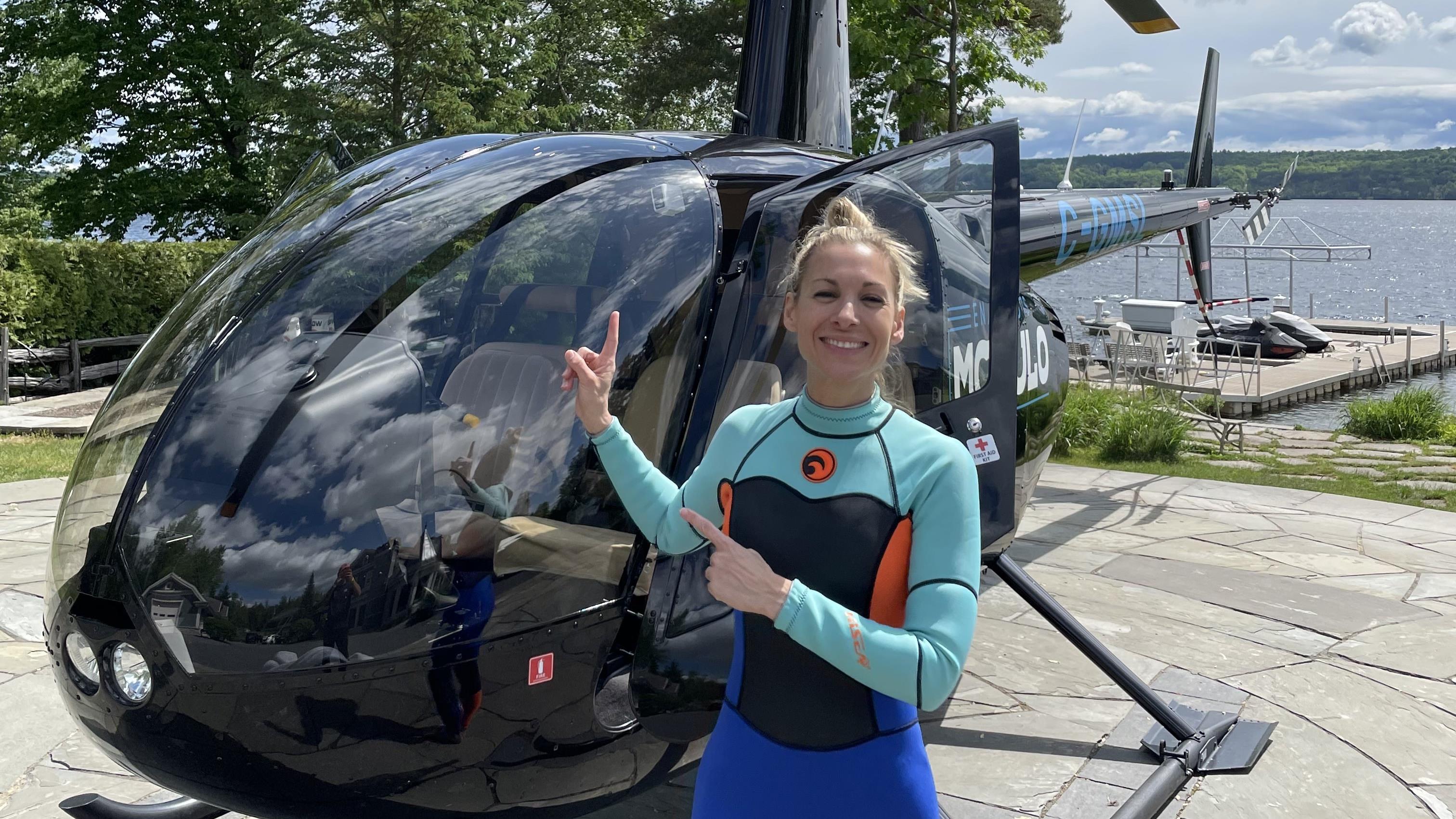 Plongeon du haut d'un hélicoptère pour Lysanne Richard | OHdio | Radio ...