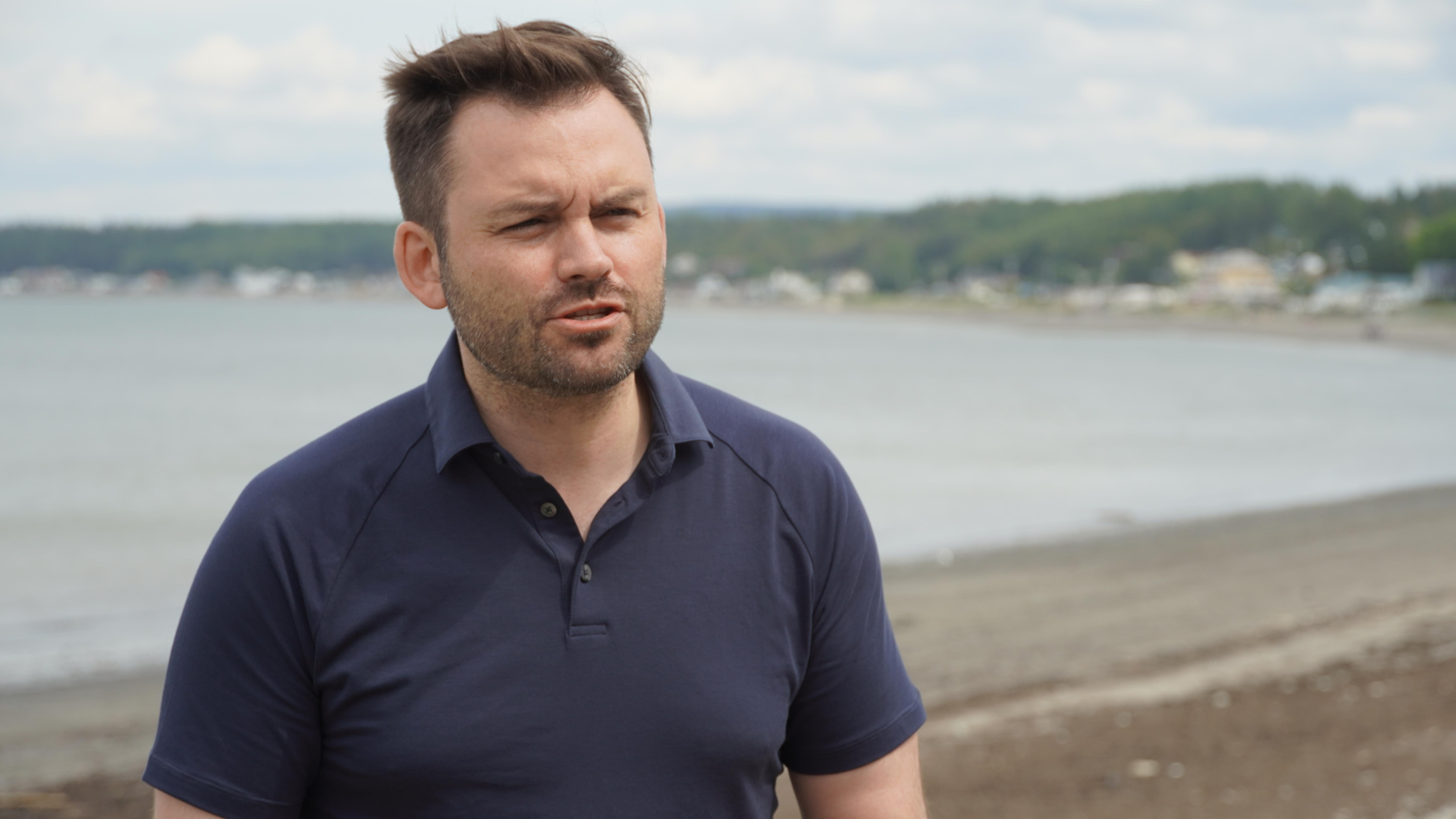 Le chef du Parti québécois, Paul St-Pierre Plamondon, de passage dans ...